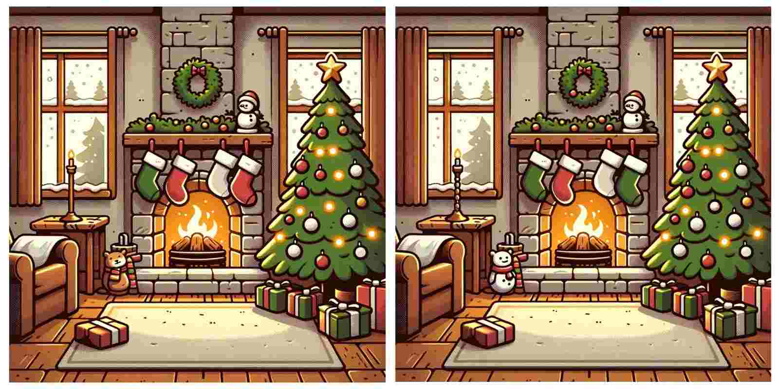 Are You Sharp Enough To Spot 5 Differences Between The Christmas Eve